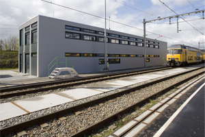 De meeuw bouwt voor ns stations